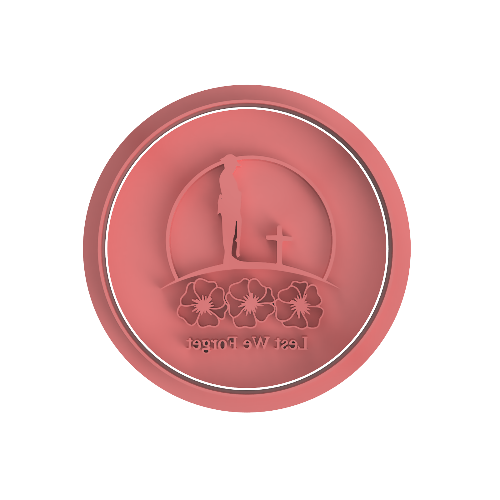 Anzac Day Cookie cutter Embosser Lest we forgot poppy Soldier Sun ...