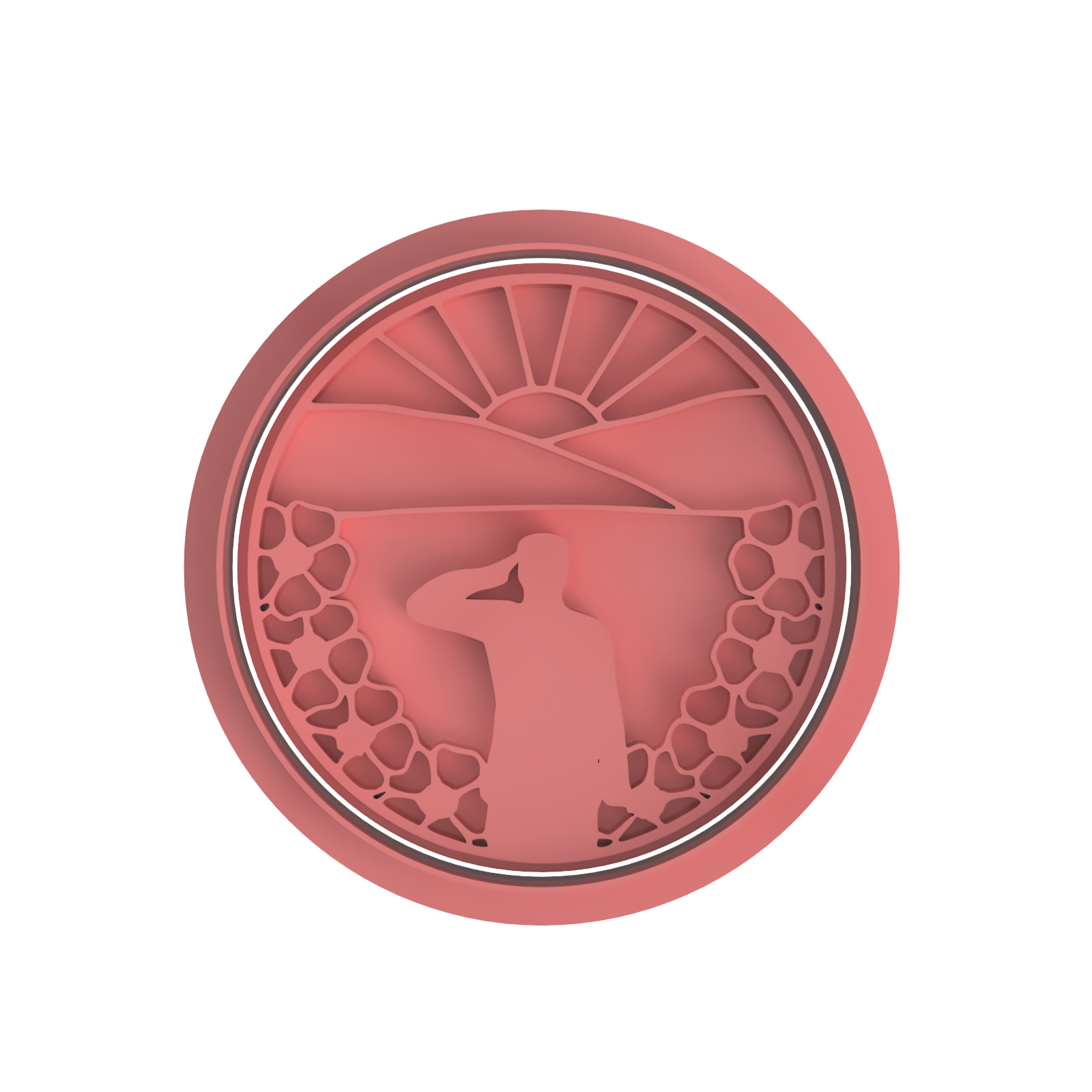 Anzac Day Cookie cutter Embosser Lest we forgot poppy Soldier Sun ...