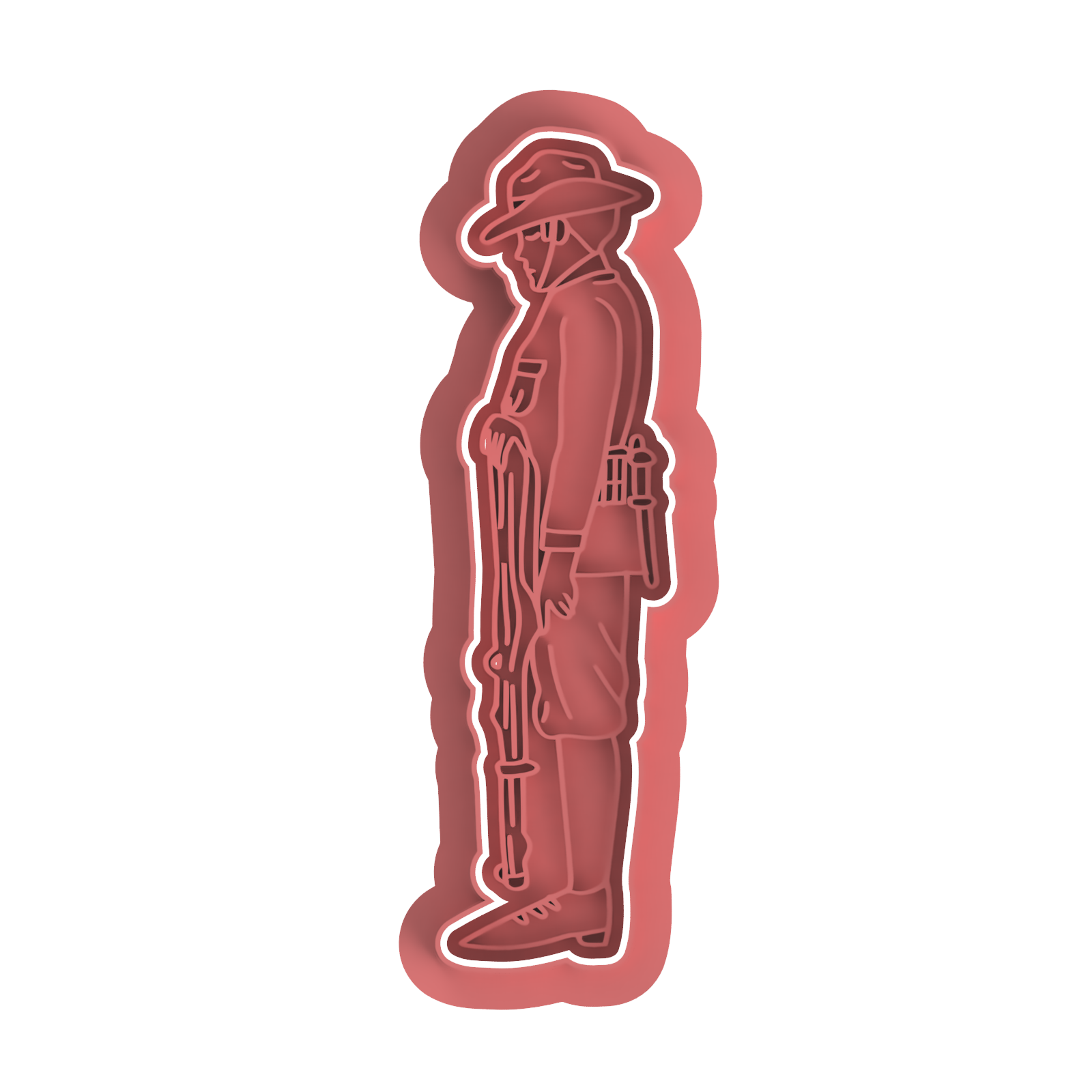 Anzac Day Cookie cutter Embosser Lest we forgot poppy Soldier Sun ...