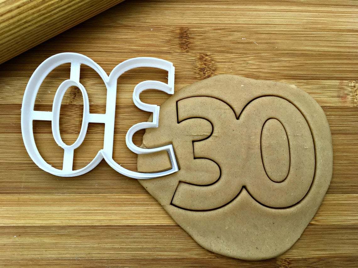 Number Thirty Cookie Cutter – rissarosecookiecutter