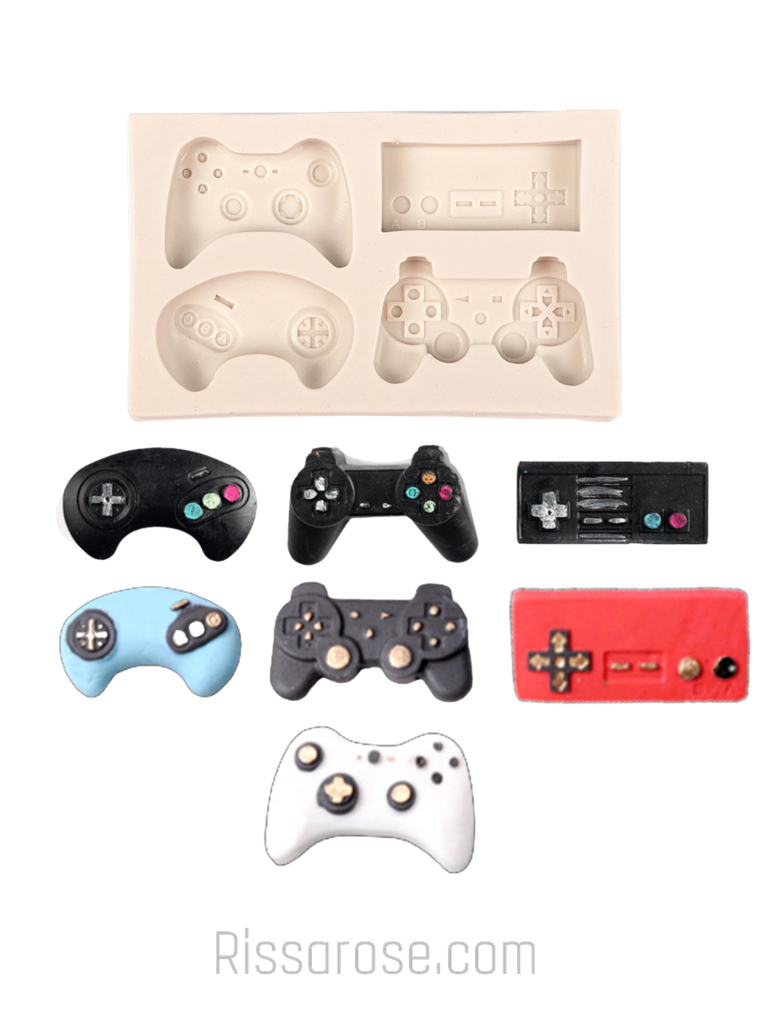 Video Game controllers Silicon Mould Playstation Remote Cake Fondant S ...