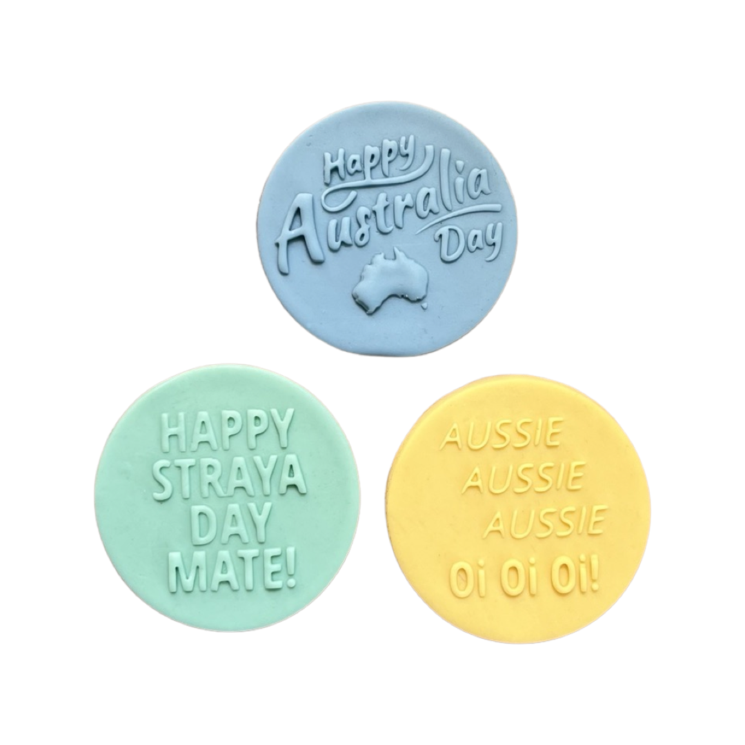 Australian day Cookie debosser happy Australia Day oioioi Mate ...