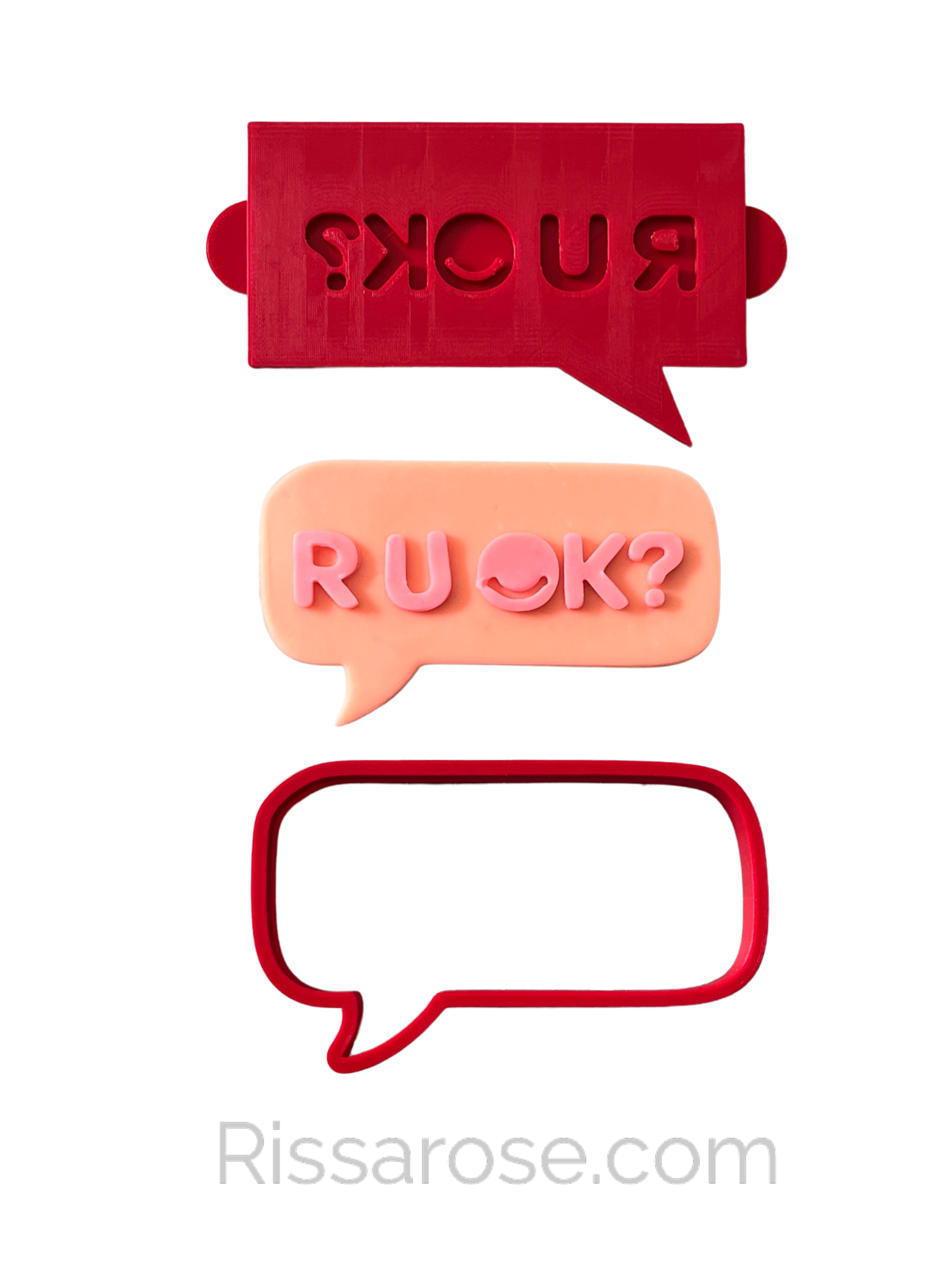R U Ok? Cookie cutter debosser fondant Are you ok?RUOK ...